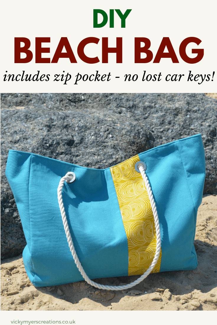 Free large beach bag pattern with pockets · VickyMyersCreations