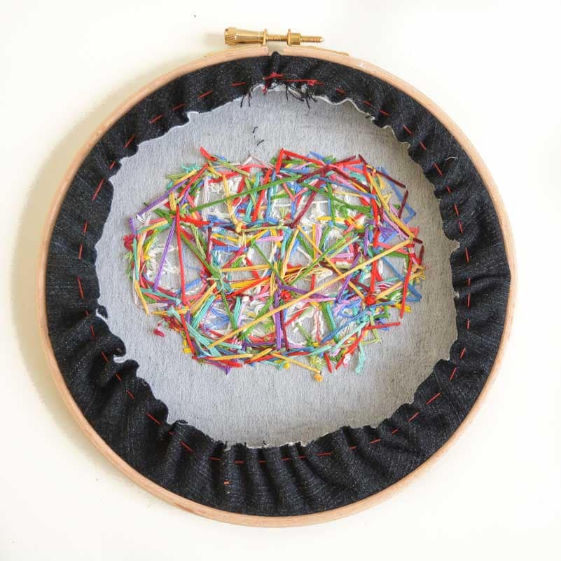 Denim Embroidery Hoop Art Tutorial · VickyMyersCreations