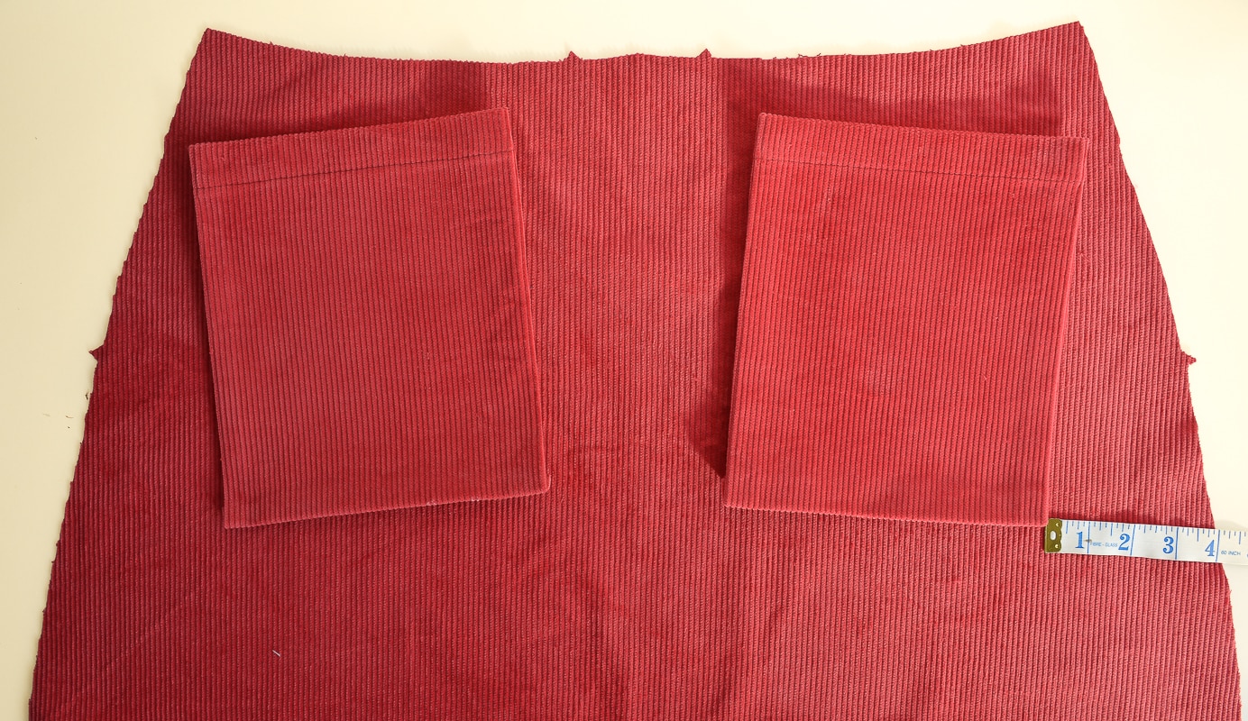 How to make patch pockets, A Line Skirt pattern Hack · VickyMyersCreations