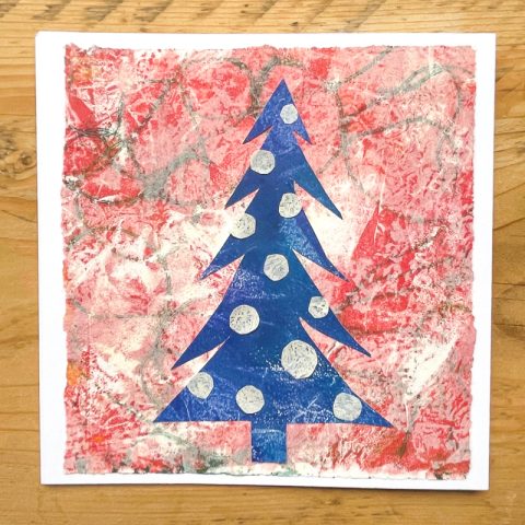 Gelli Plate Christmas Cards, easy DIY project · VickyMyersCreations