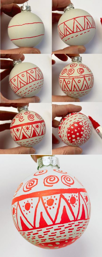 Upcycle Christmas Baubles - Zentangle Inspired · VickyMyersCreations