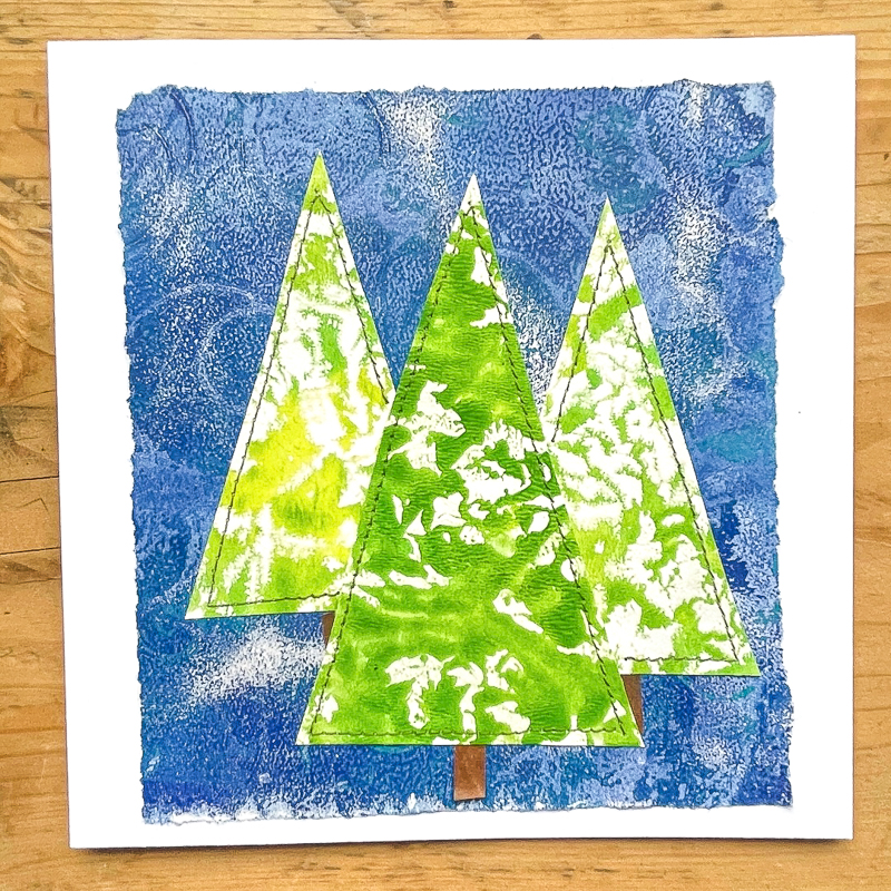 Gelli Plate Christmas Cards, easy DIY project · VickyMyersCreations