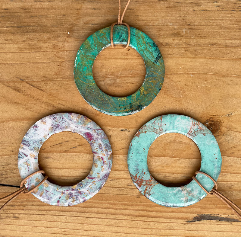 Design your own necklace pendant with gelli plate prints ...