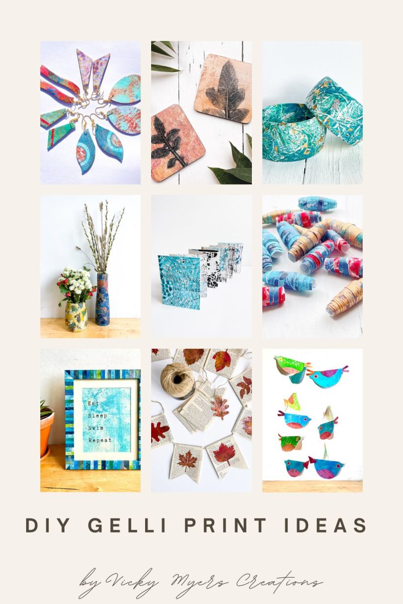 Gelli print ideas - 25+ Great Projects to try · VickyMyersCreations