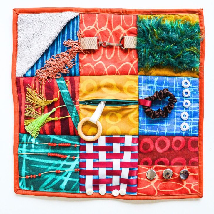 Easy DIY Fidget blanket for dementia · VickyMyersCreations