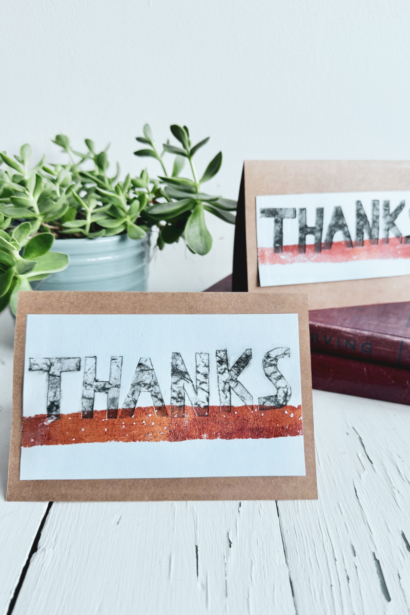 DIY Thank You Card: Textured Print with Tetra Pak · VickyMyersCreations